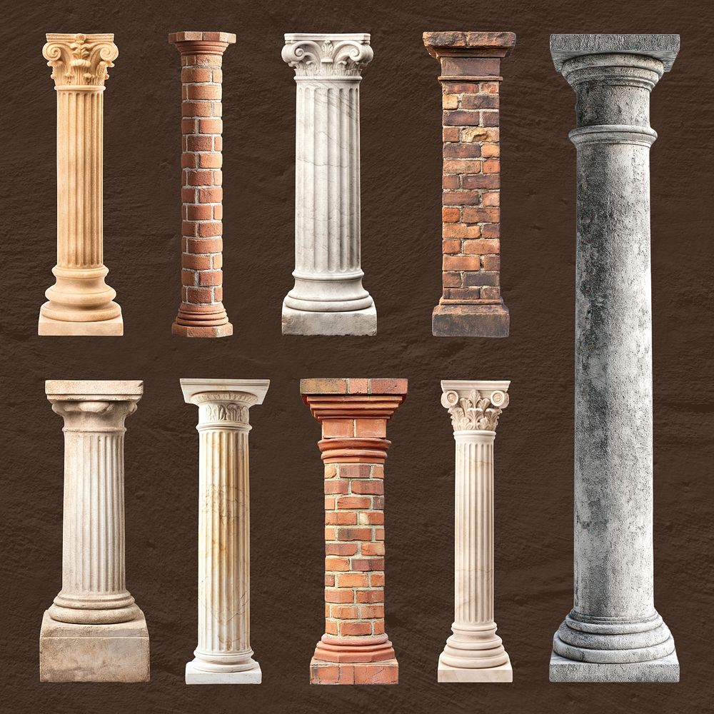 Editable architectural antique pillar design | Premium Editable Design ...