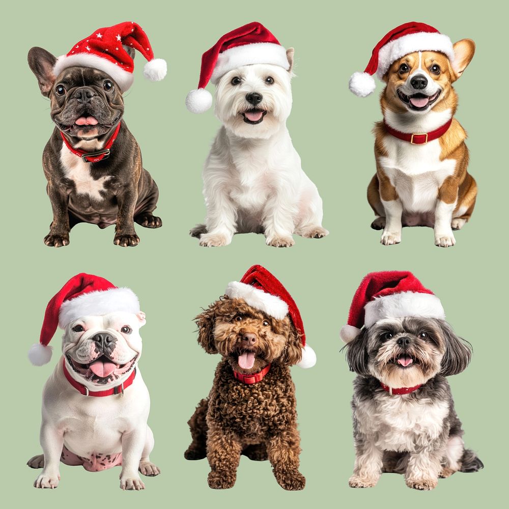 Editable Christmas dog design element | Premium Editable Design - rawpixel