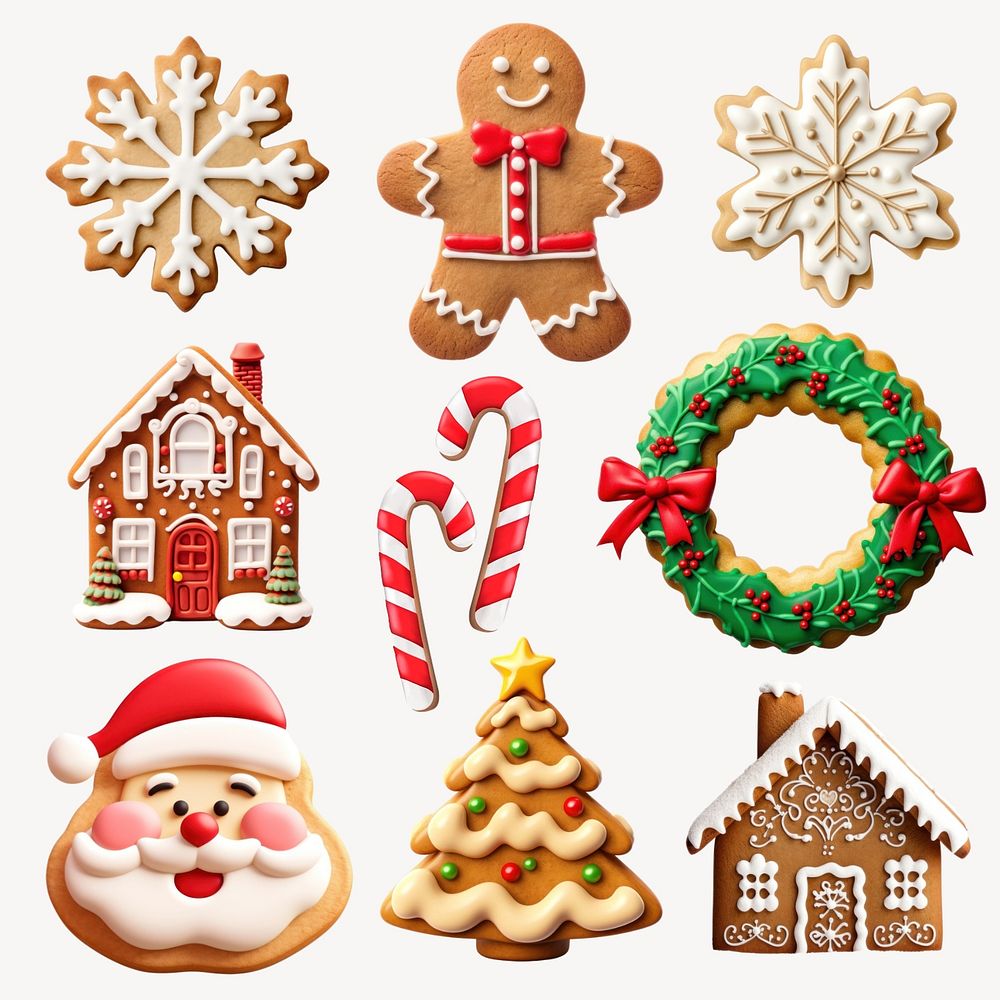 Editable Christmas gingerbread cookies design | Premium Editable Design ...