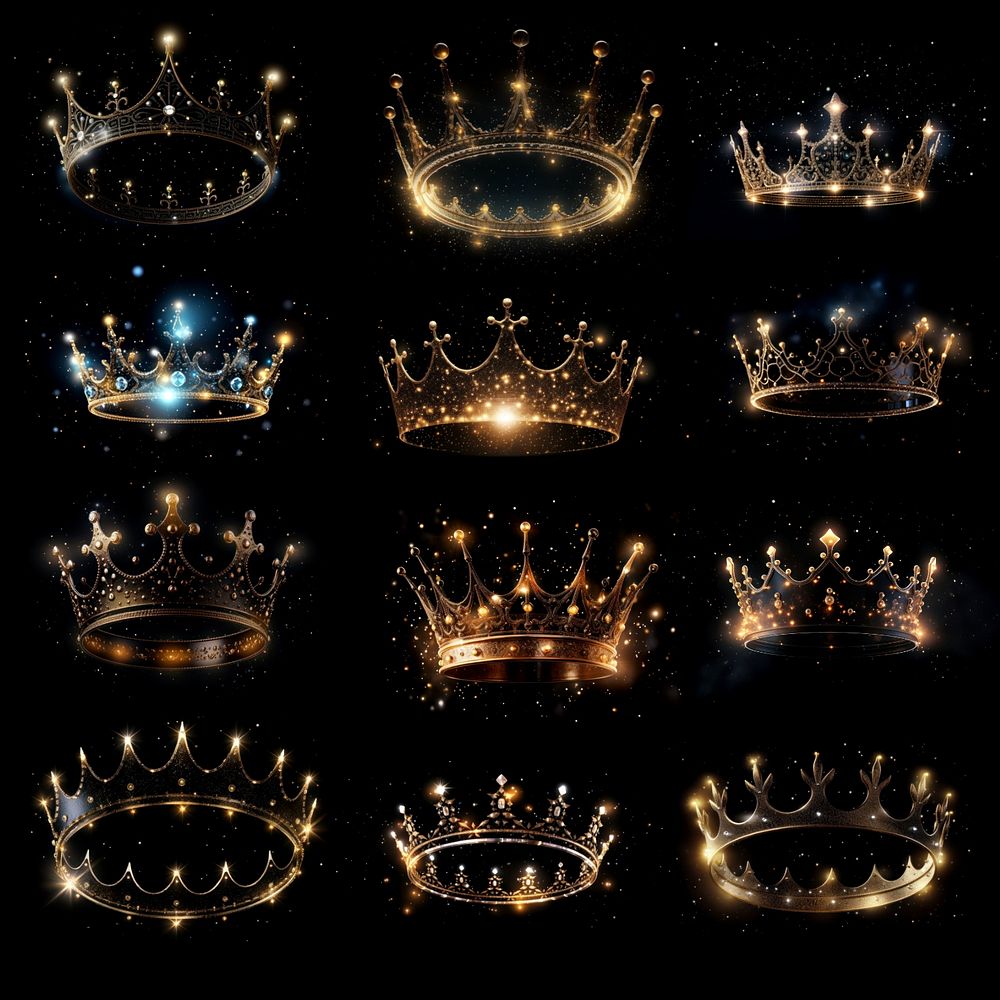 Editable starry glowing crown design | Premium Editable Design - rawpixel