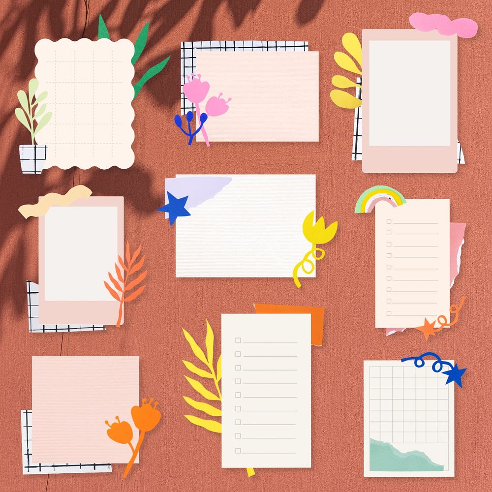 Editable colorful notepaper design element | Premium Editable Design ...