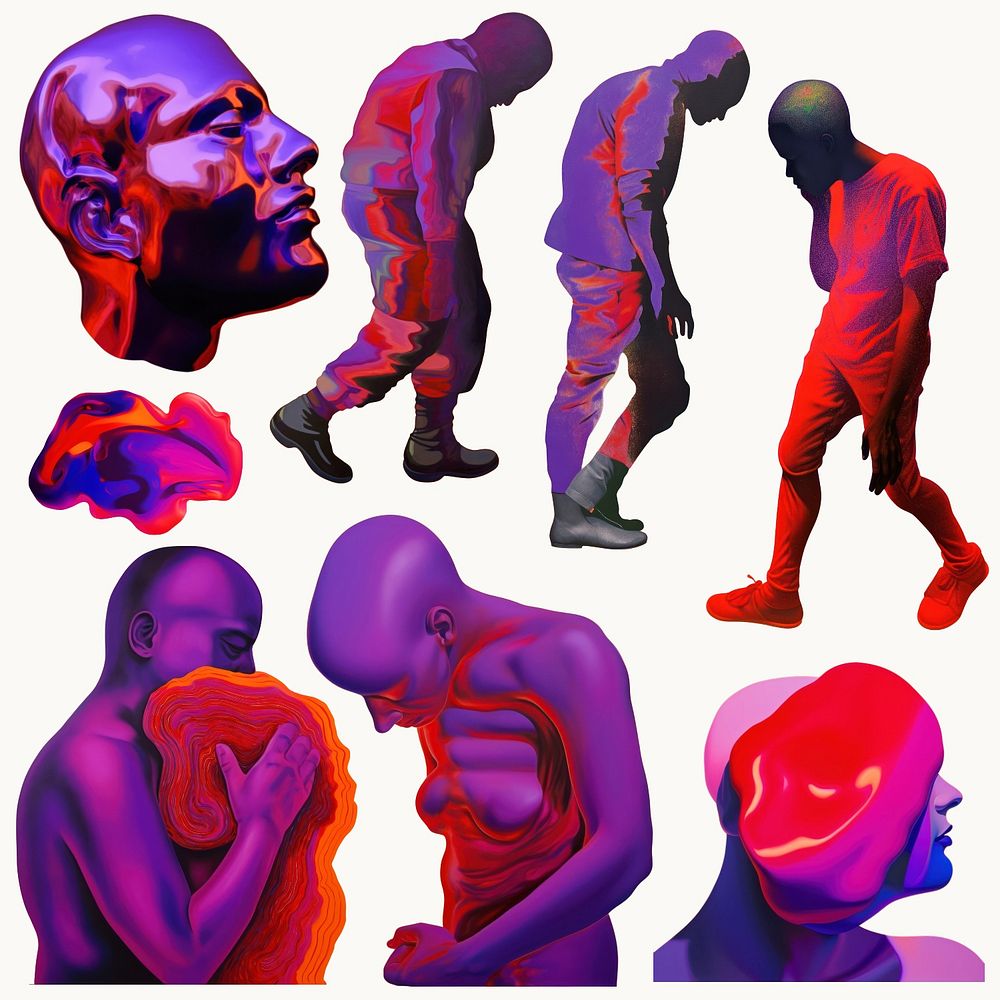 Editable distorted human design element | Premium Editable Design ...