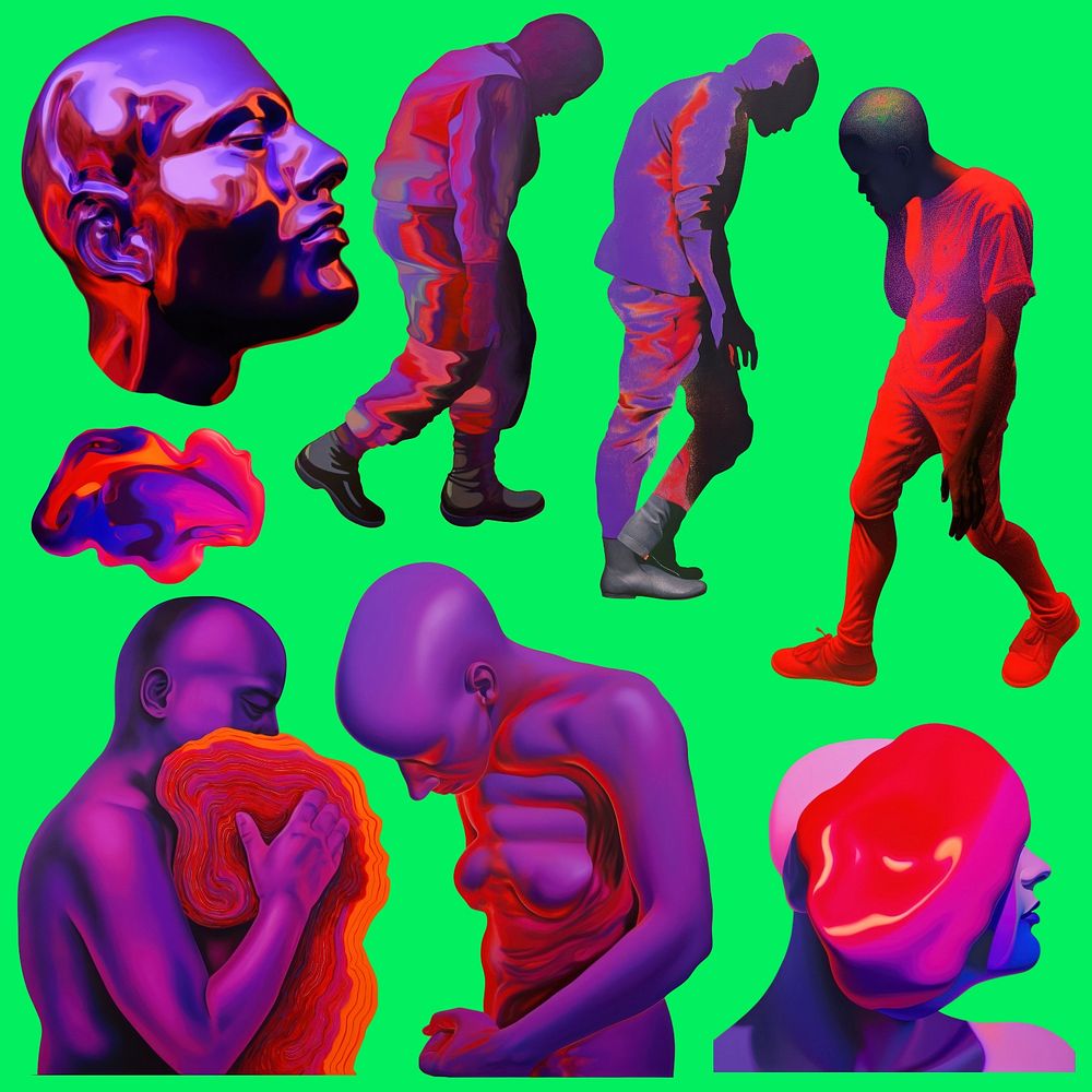 Editable distorted human design element | Premium Editable Design ...