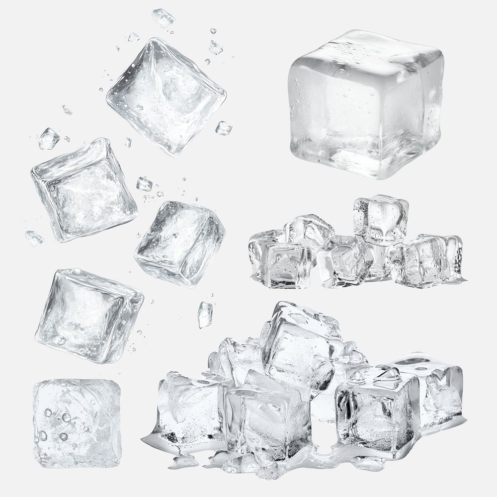 Editable ice cube design element | Premium Editable Design - rawpixel