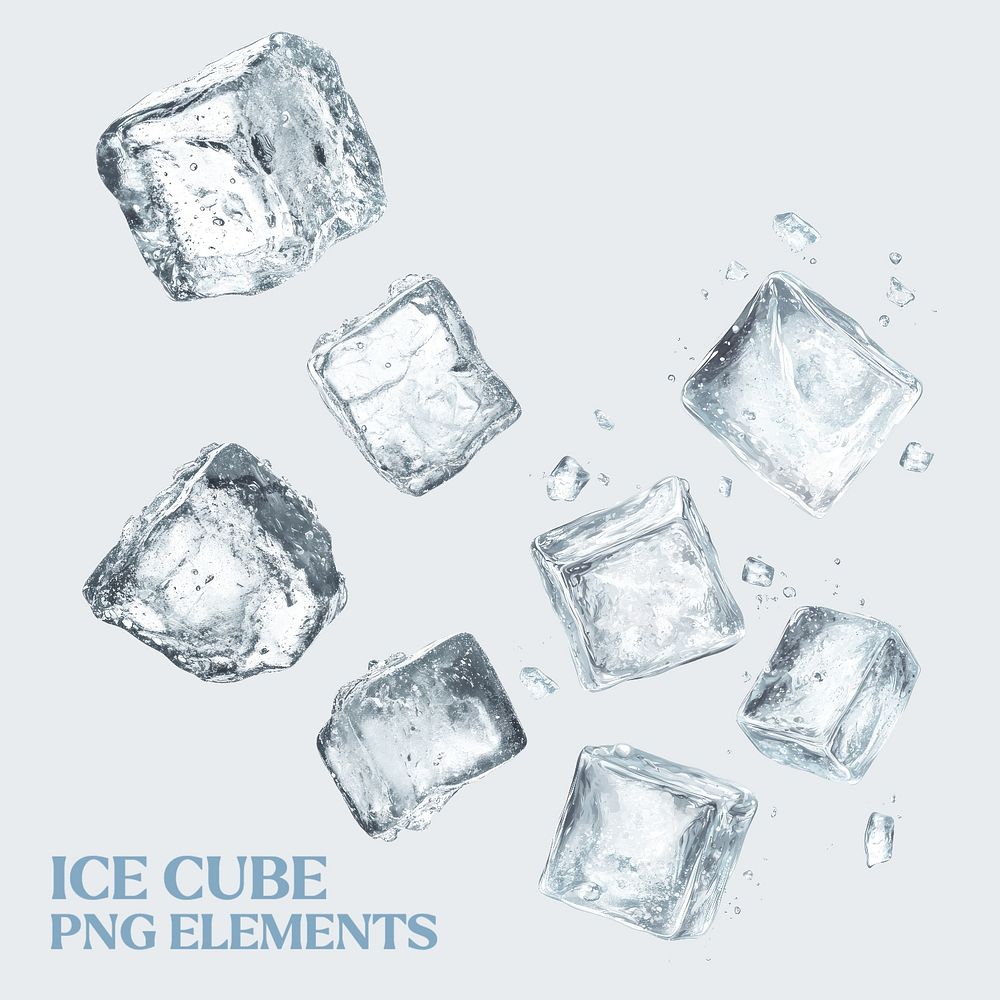 Editable ice cube design element | Premium Editable Design - rawpixel