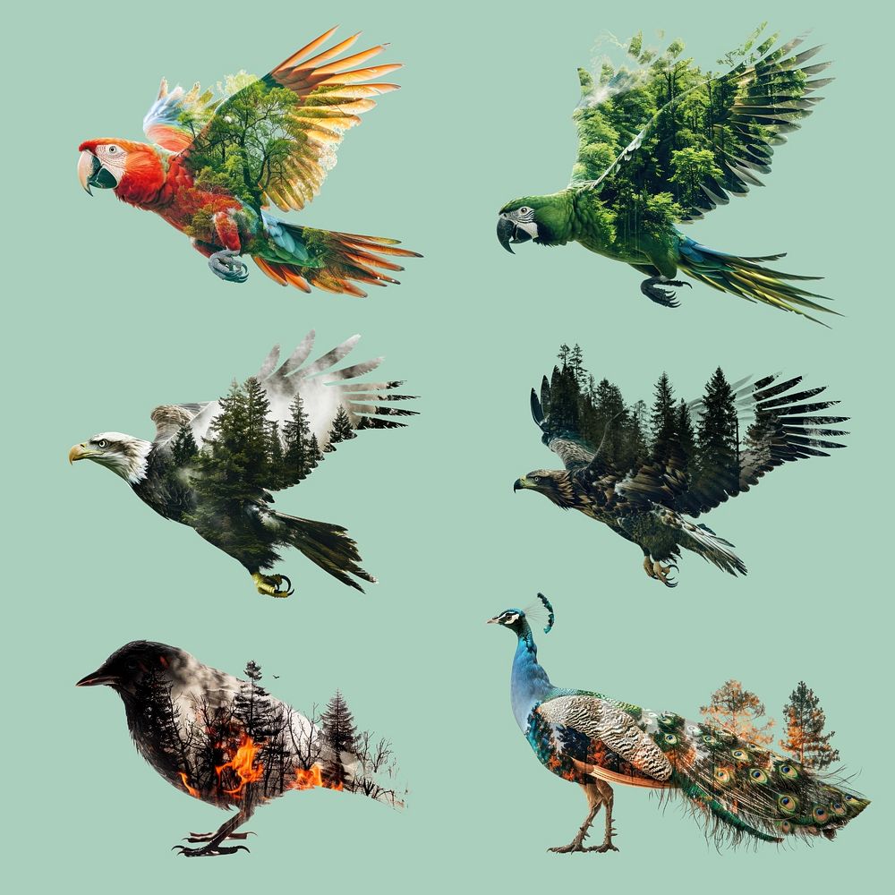 Editable bird wildlife animal forest | Premium Editable Design - rawpixel