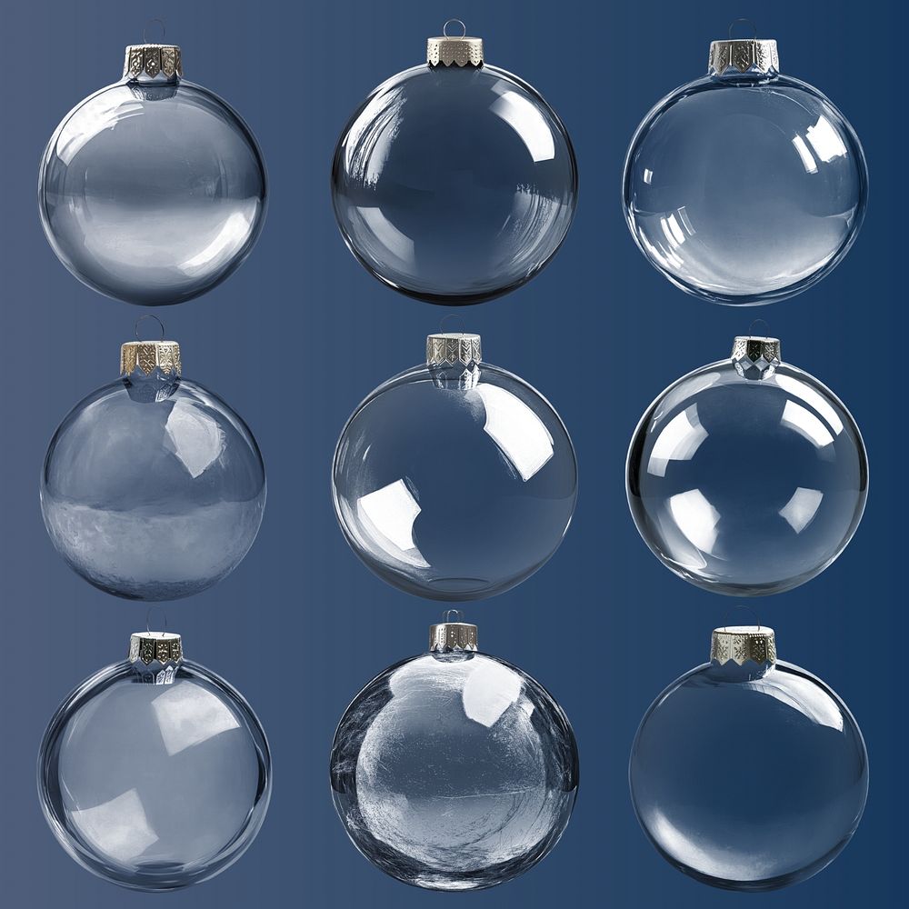 Editable glass Christmas bauble ornament | Premium Editable Design ...