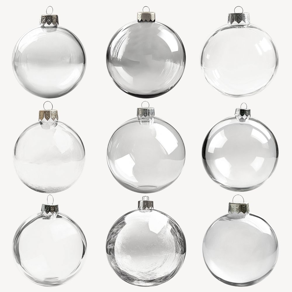 Editable glass Christmas bauble ornament | Premium Editable Design ...