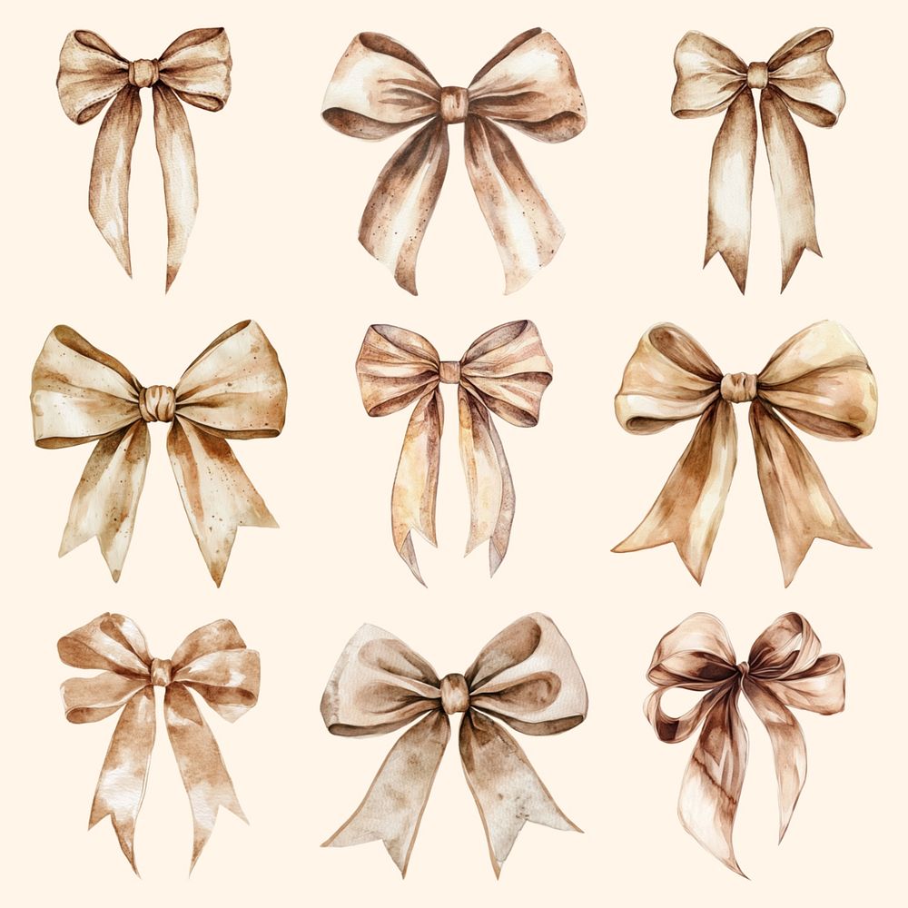 Editable coquette brown bow design | Premium Editable Design - rawpixel