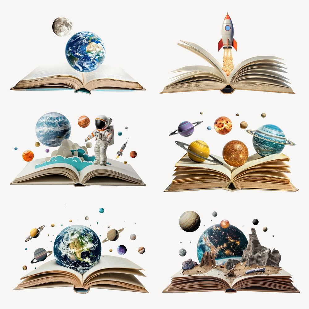 Editable Conceptual opened book space | Premium Editable Design - rawpixel