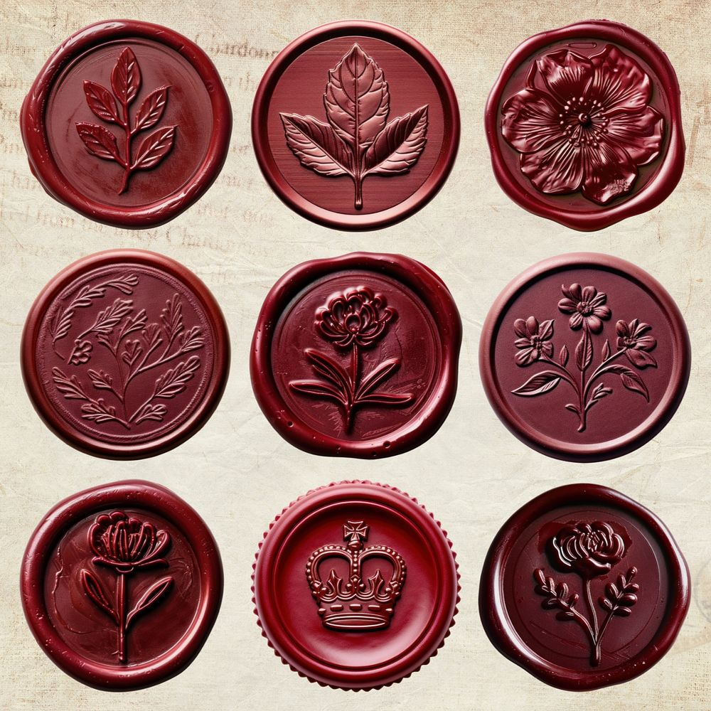Editable red wax seal stamp | Premium Editable Design - rawpixel