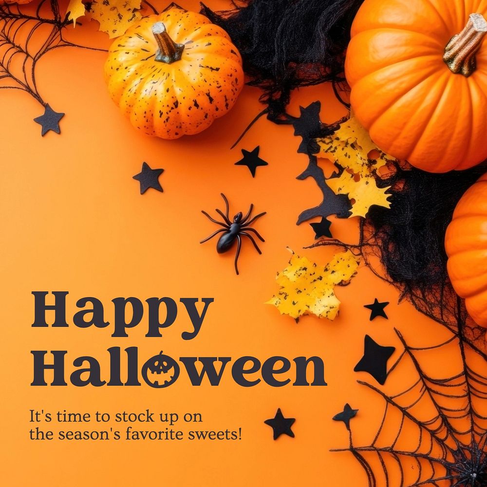 Happy Halloween Facebook post template, | Premium Editable Template ...