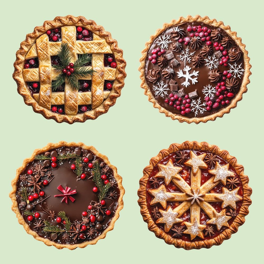 Editable Christmas pie design element | Premium Editable Design - rawpixel