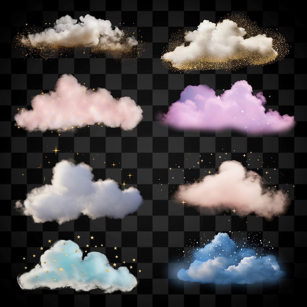 Editable magical clouds design element | Premium Editable Design - rawpixel