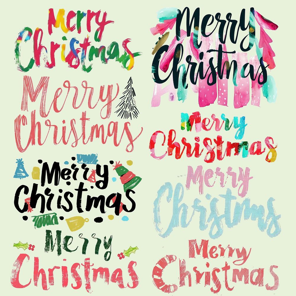 Merry Christmas calligraphy design element | Premium Editable Design ...