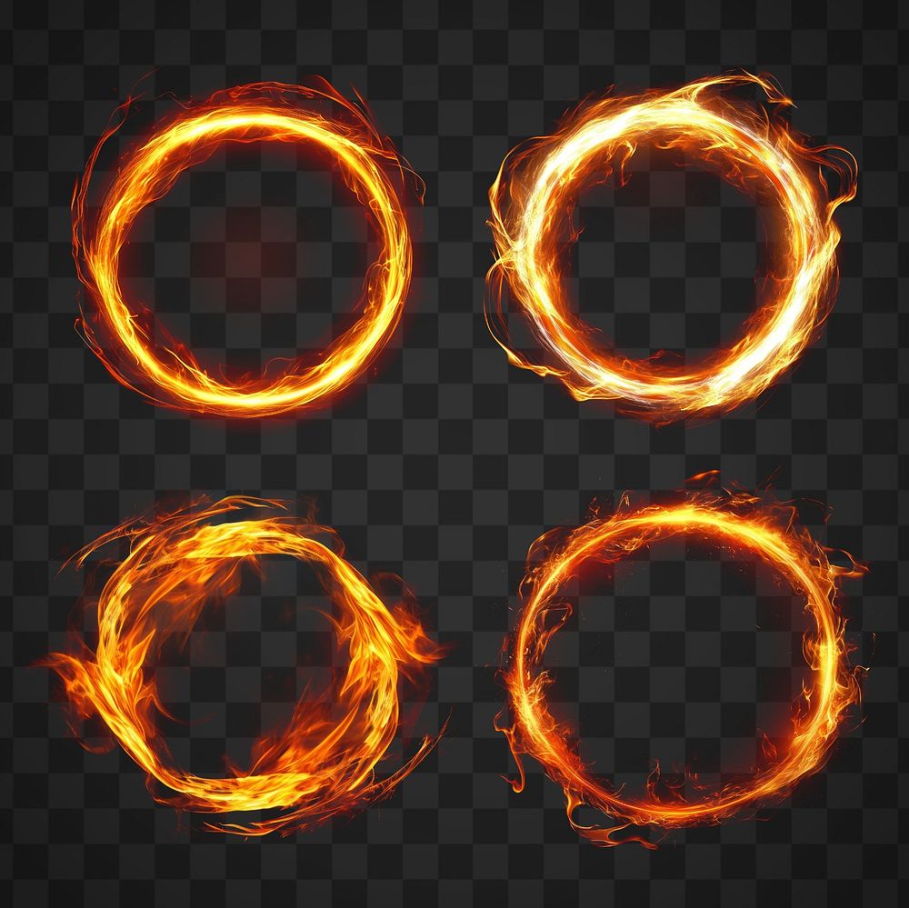 Flame circle frame design element | Premium Editable Design - rawpixel