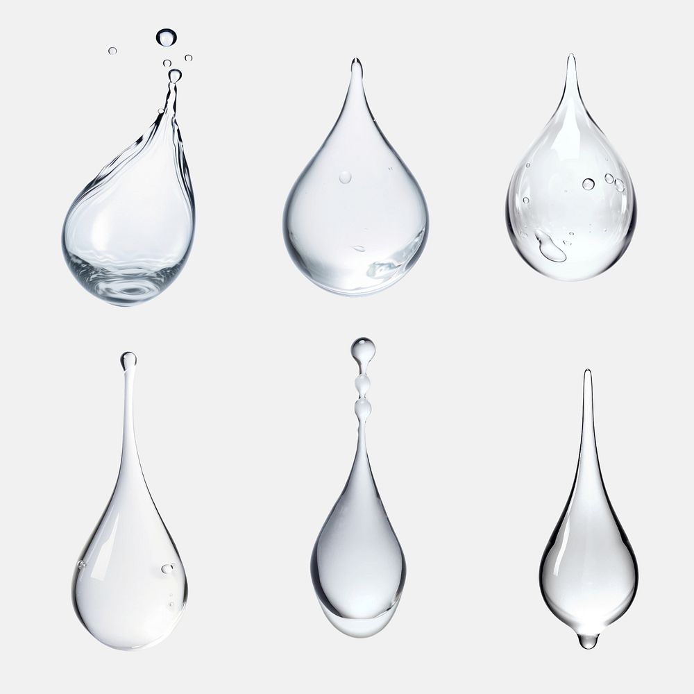 Water drop design element set, | Premium Editable Design - rawpixel