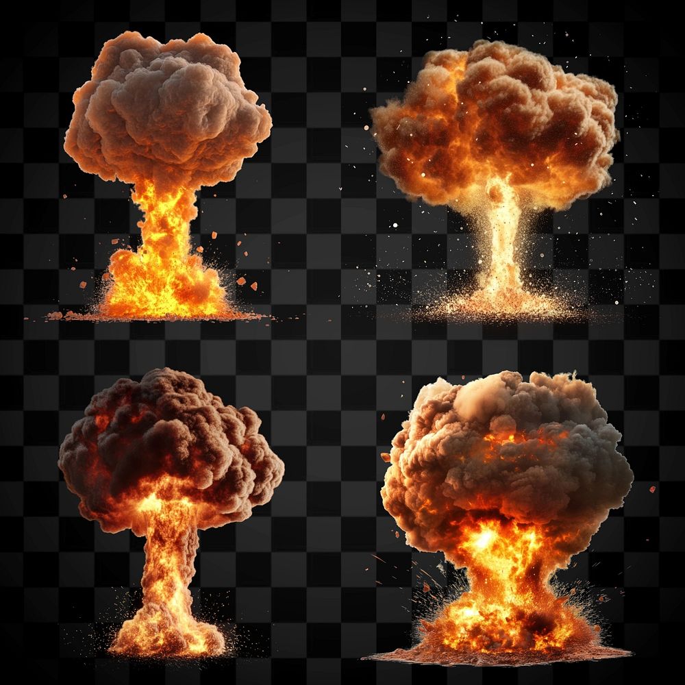 Explosion bomb design element set, | Premium Editable Design - rawpixel