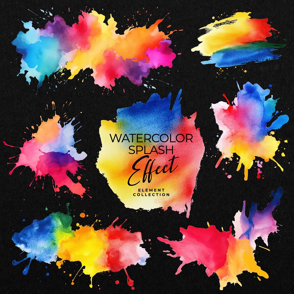 Watercolor splash effect design element | Premium Editable Design ...
