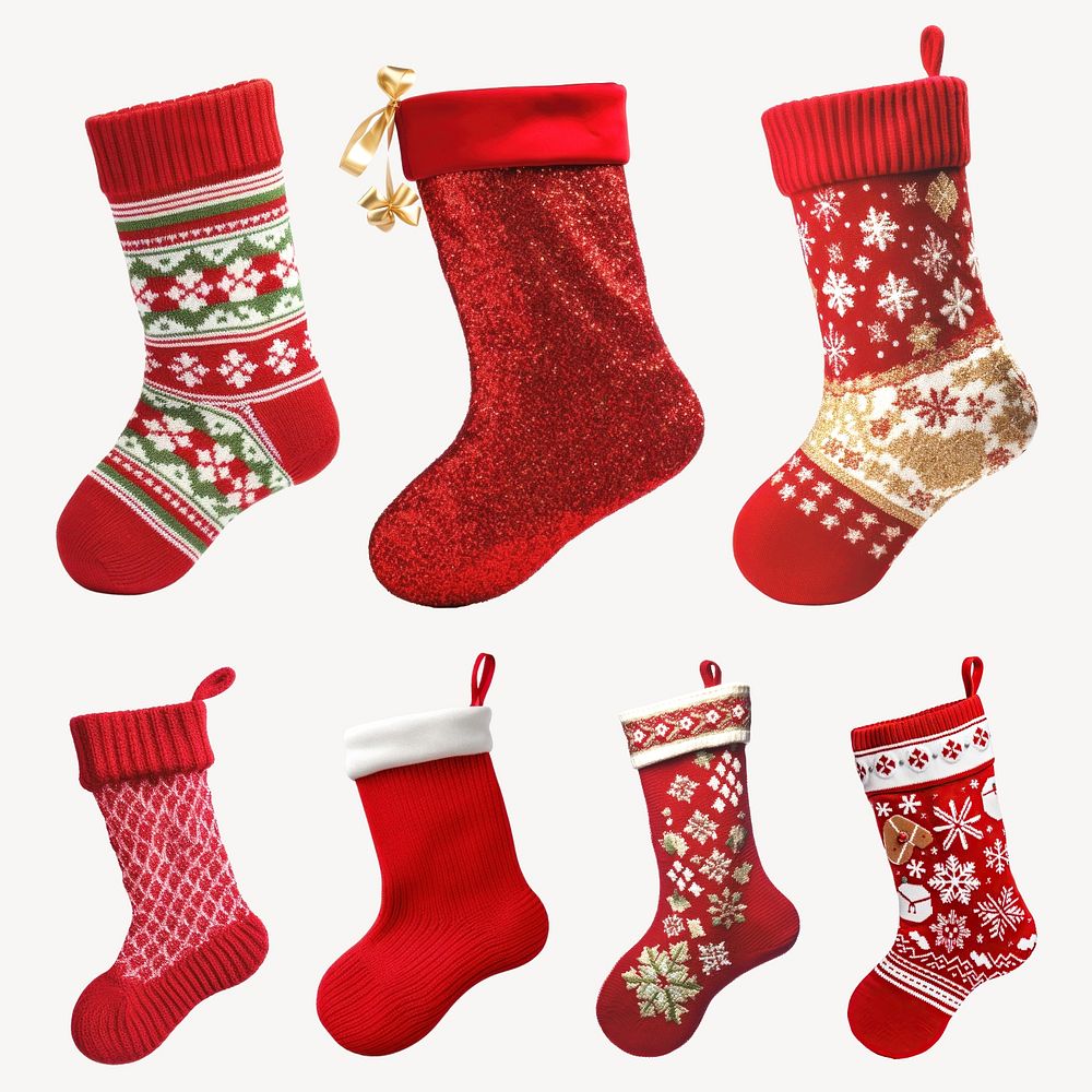 Editable Christmas stocking design element | Premium Editable Design ...