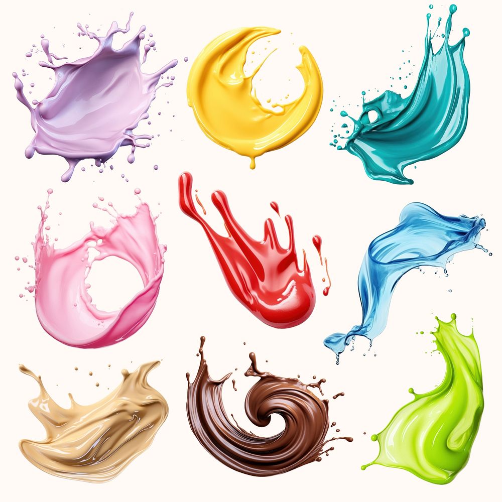 Liquid color splash design element | Premium Editable Design - rawpixel