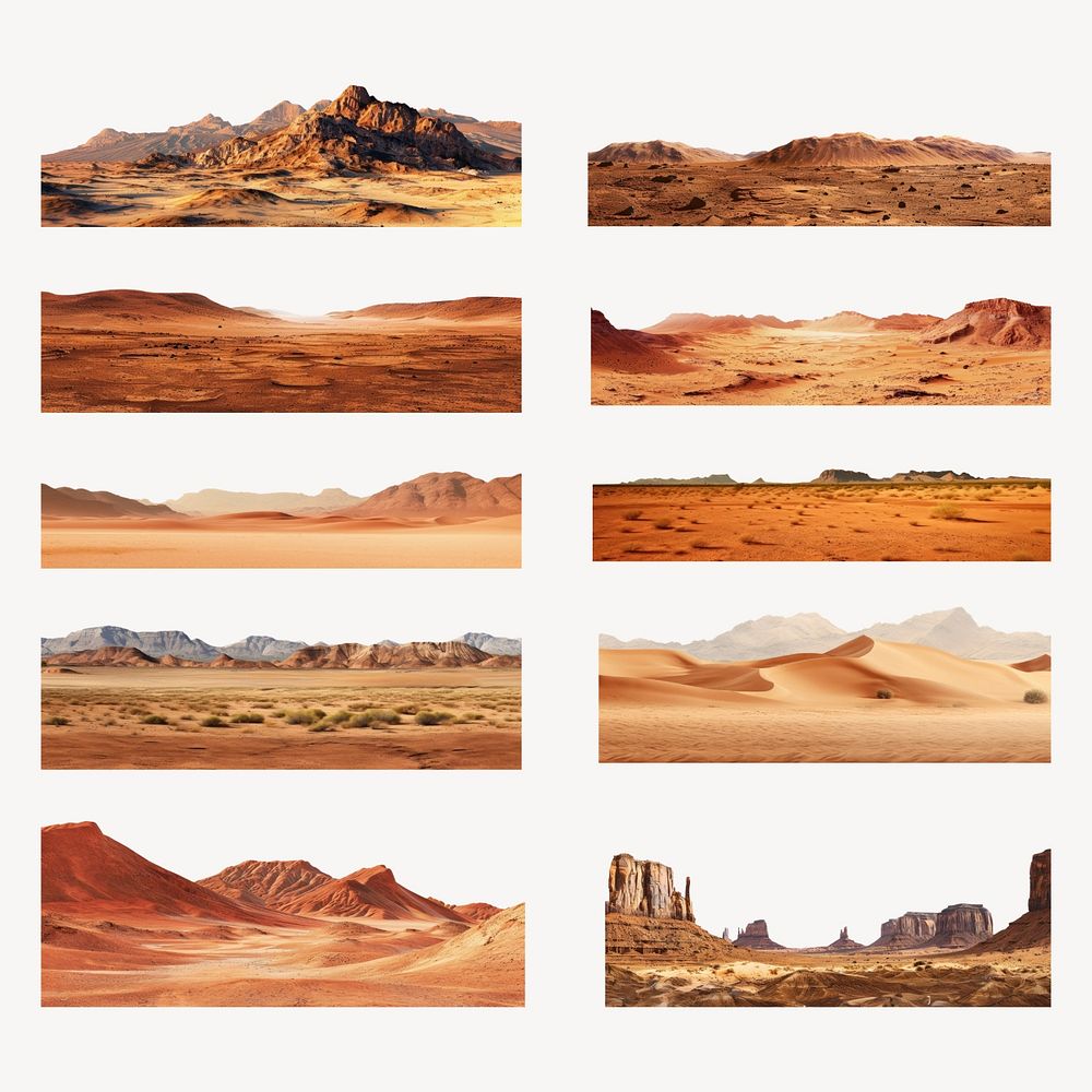 Dessert border landscape design element | Premium Editable Design ...