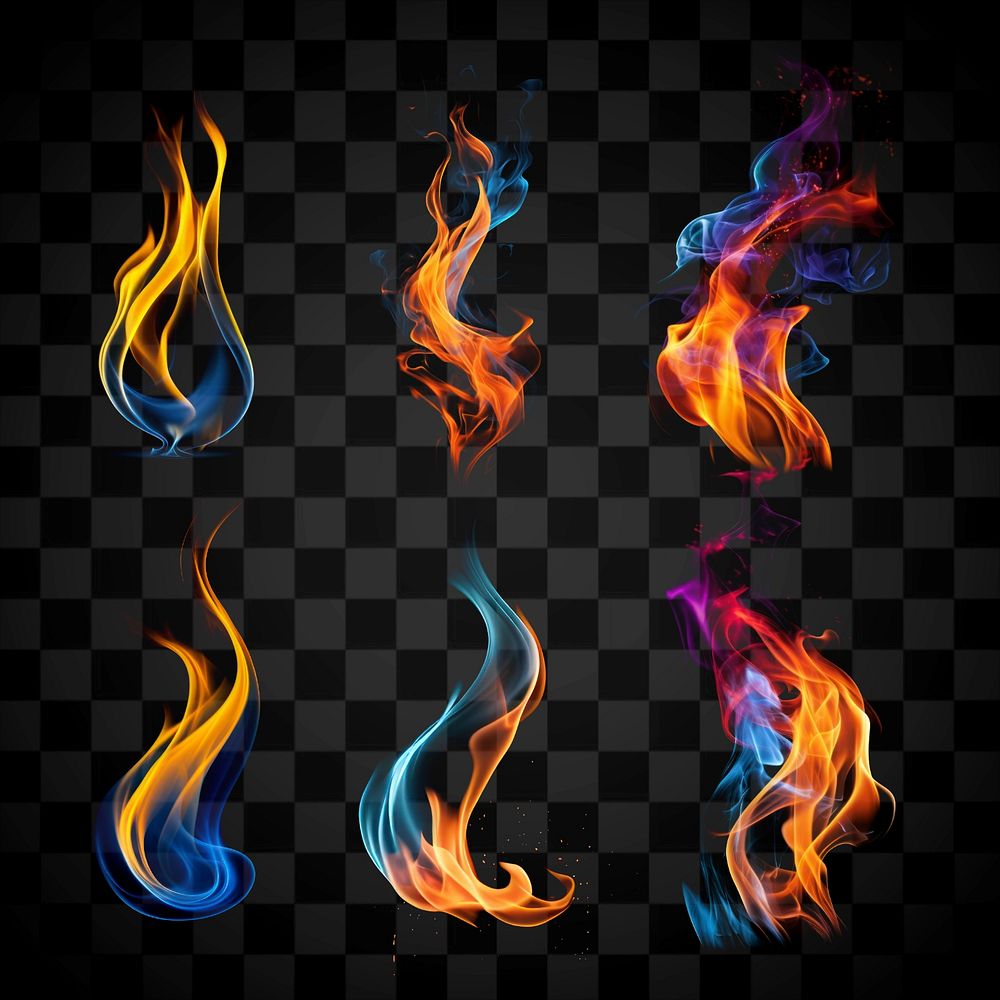 Flame design element set, editable | Premium Editable Design - rawpixel