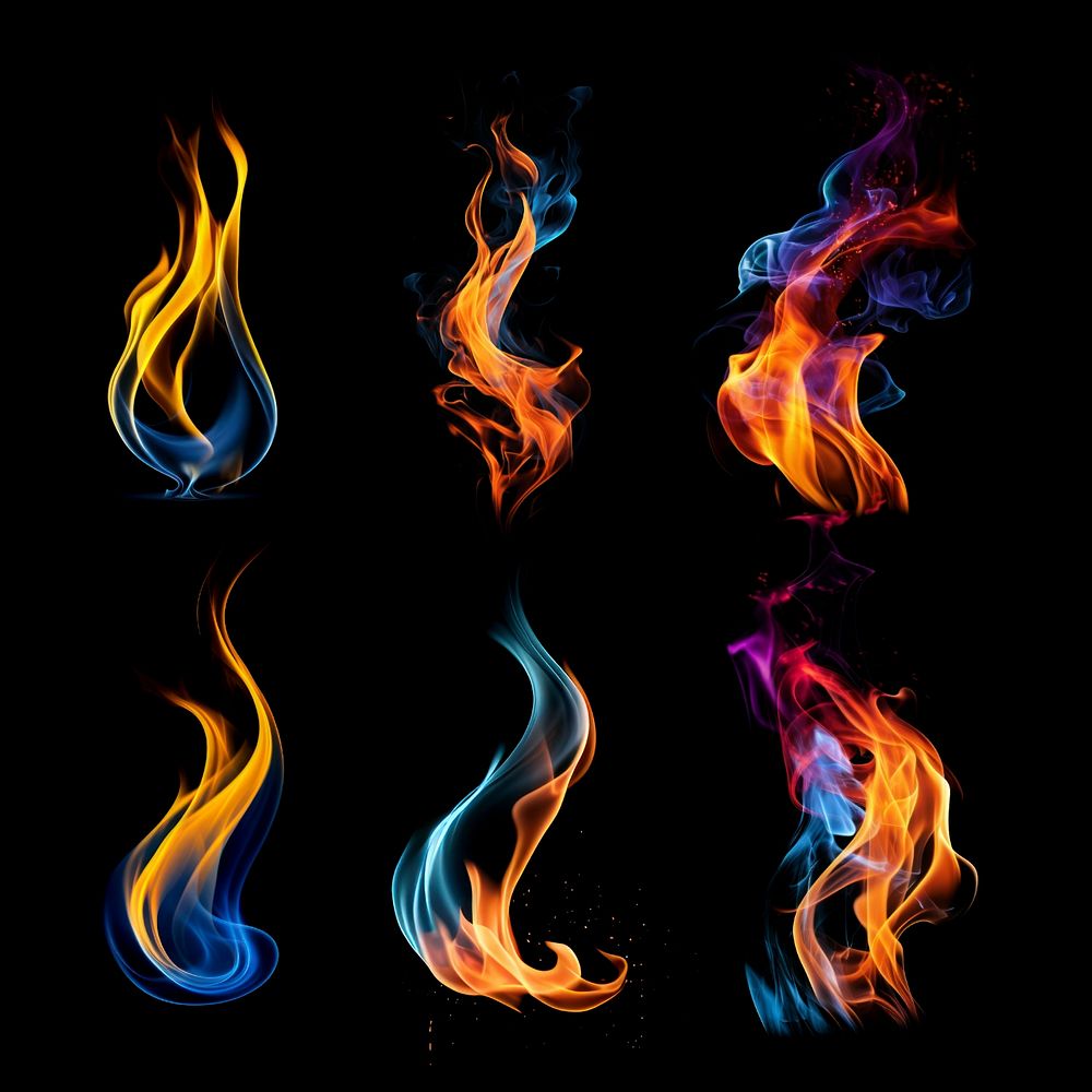 Flame design element set, editable | Premium Editable Design - rawpixel