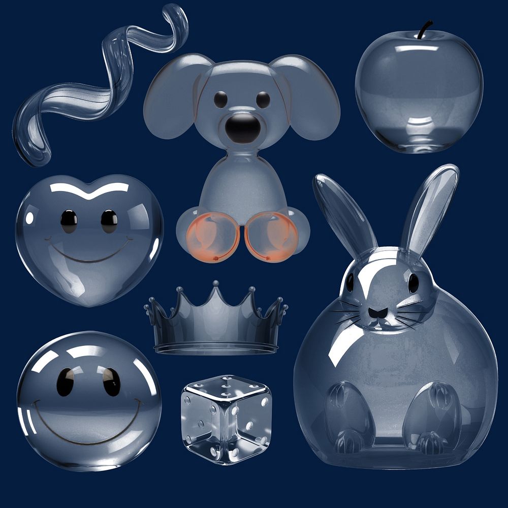 3D glass shape design element | Premium Editable Design - rawpixel