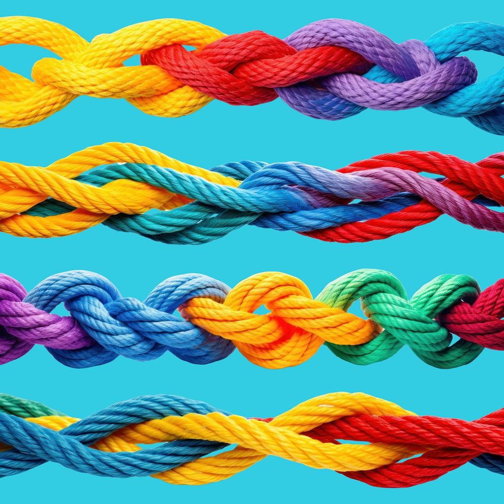 Colorful rope design element set, | Premium Editable Design - rawpixel