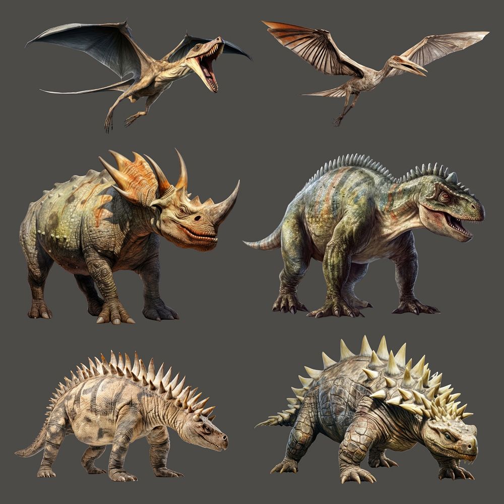 Dinosaurs design element set, editable | Premium Editable Design - rawpixel