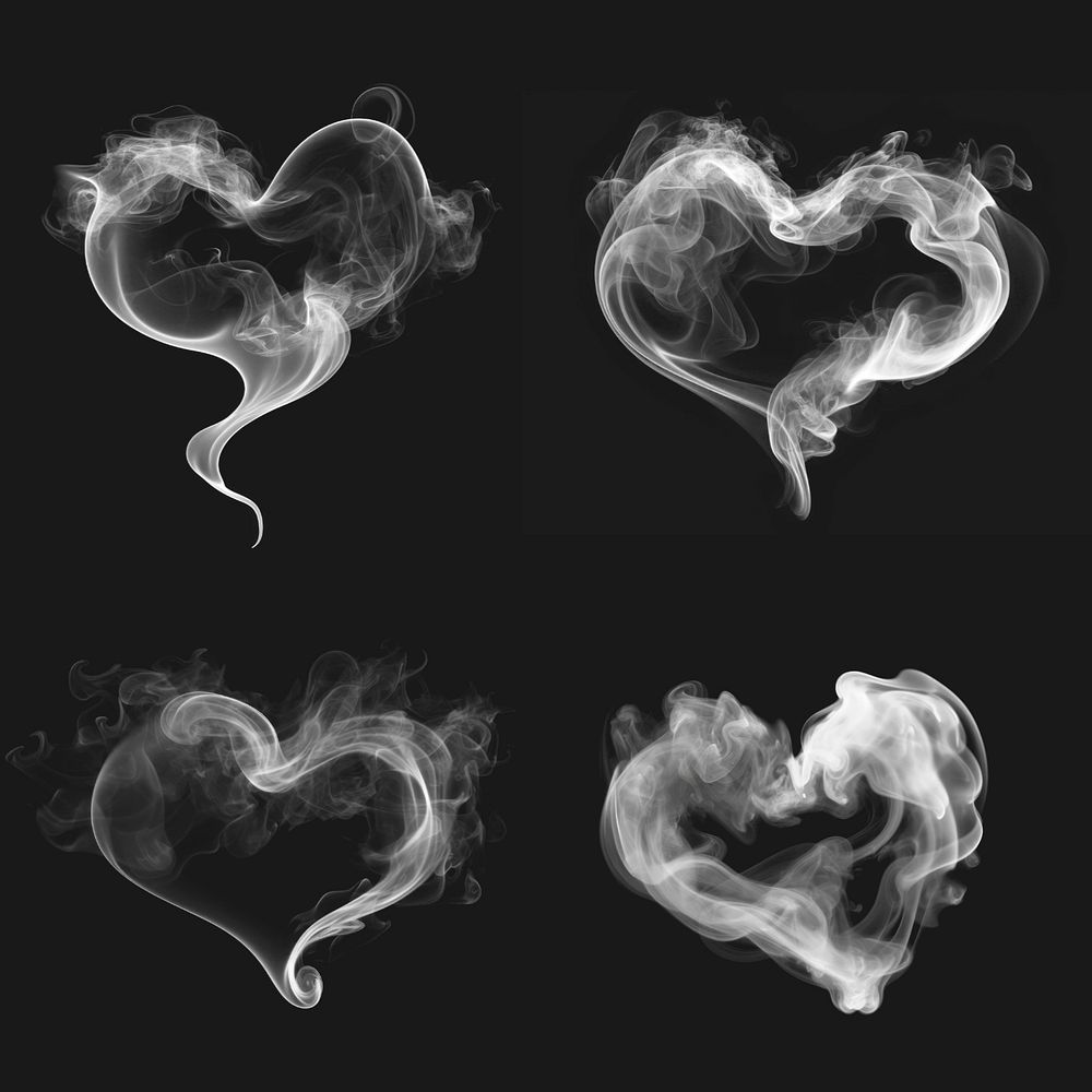 Heart shaped smoke design element | Premium Editable Design - rawpixel