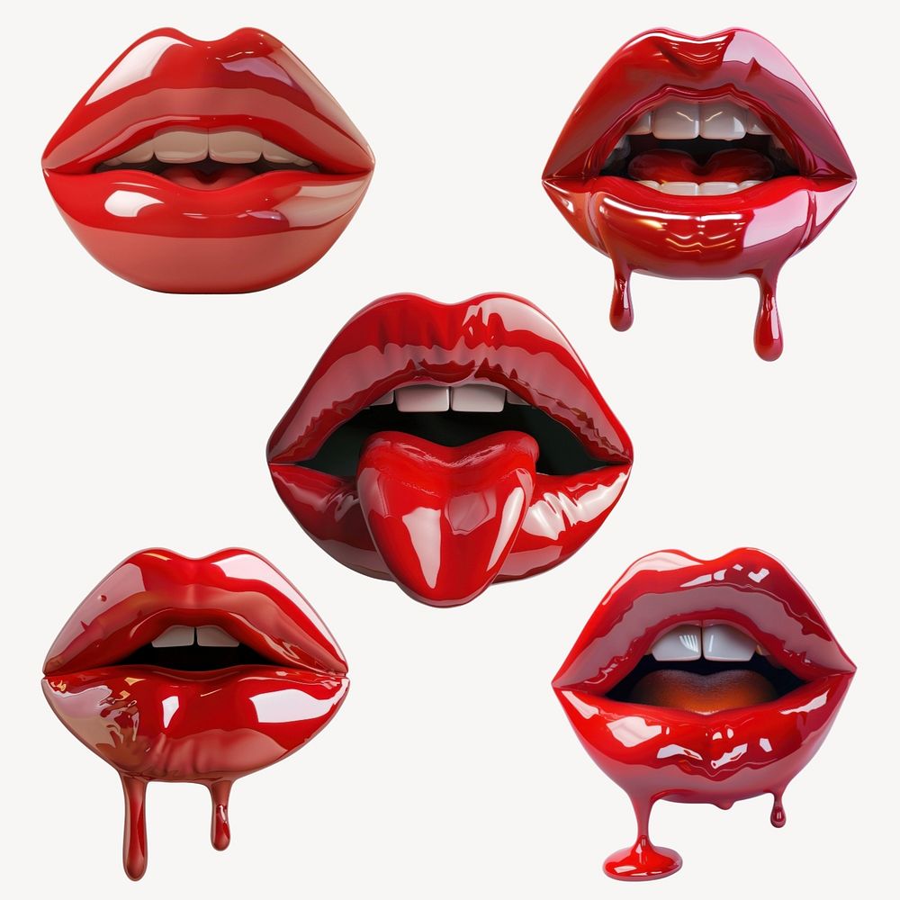 Red 3D mouth design element | Premium Editable Design - rawpixel