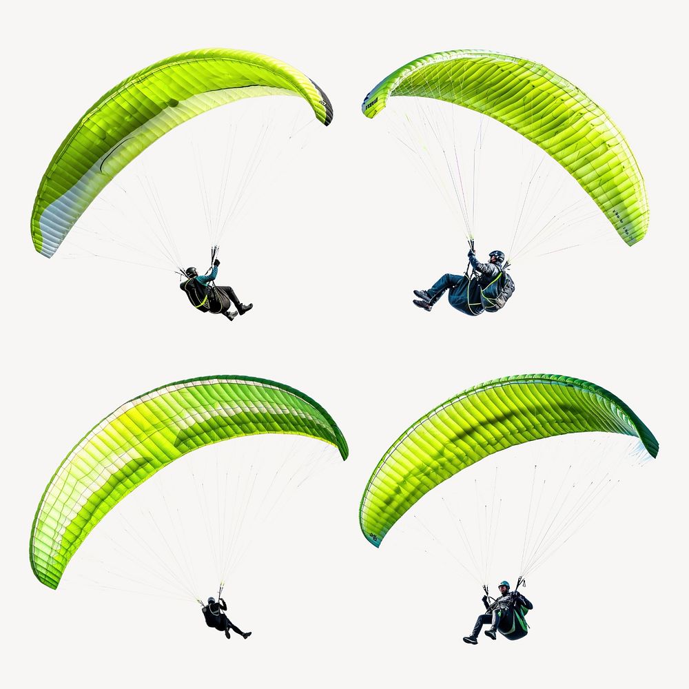 Paraglider people design element set, | Premium Editable Design - rawpixel