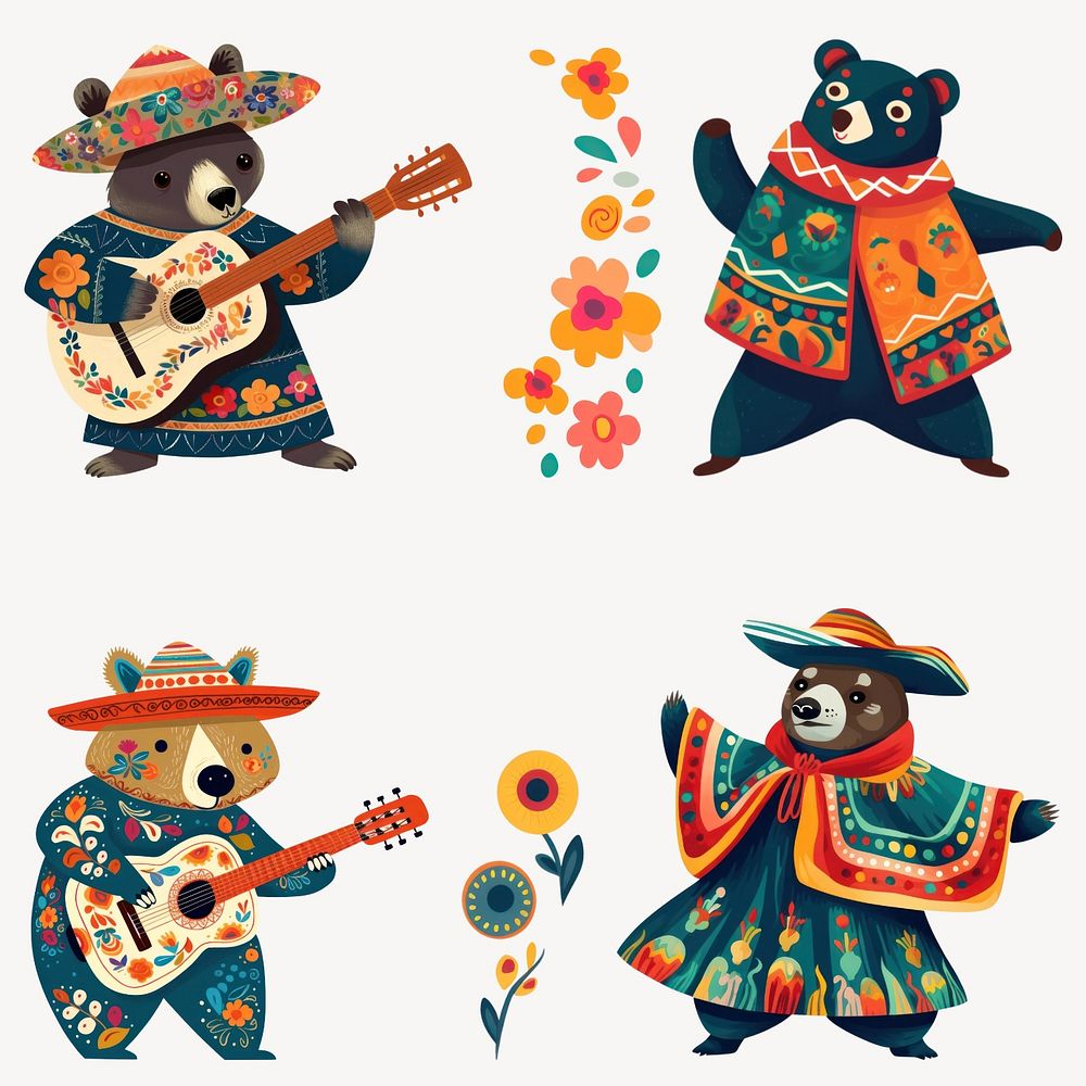Mexican art design element set, | Premium Editable Design - rawpixel