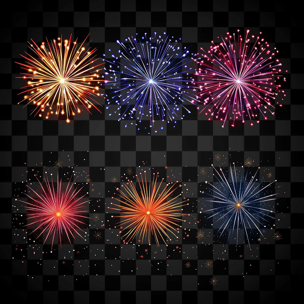 Firework celebration design element set, | Premium Editable Design ...