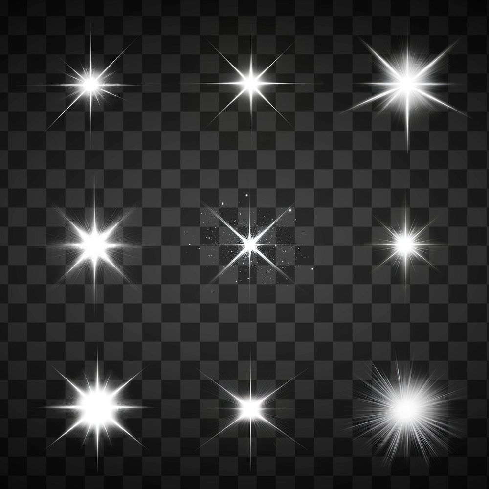 silver blink star light effect | Premium Editable Design - rawpixel