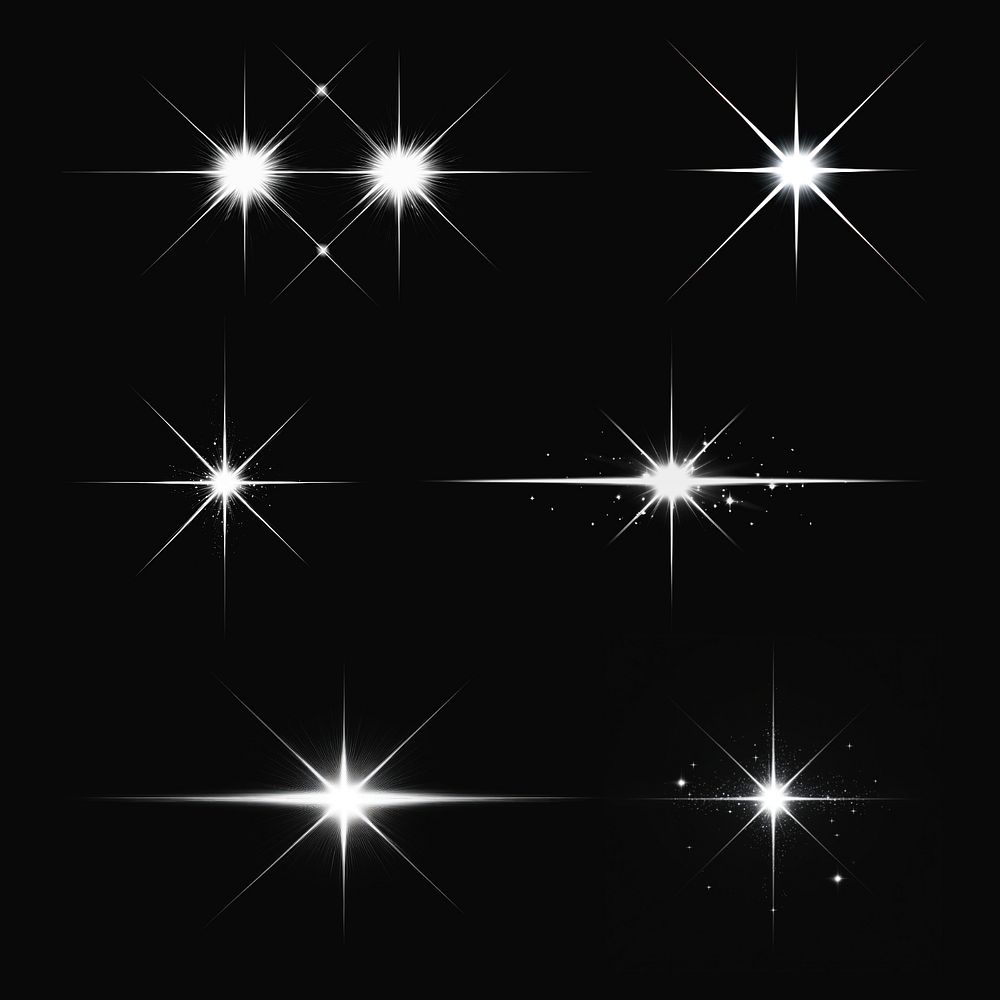 silver blink star light effect | Premium Editable Design - rawpixel