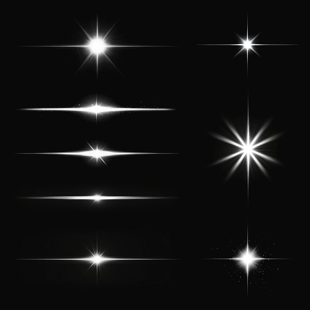 silver blink star light effect | Premium Editable Design - rawpixel