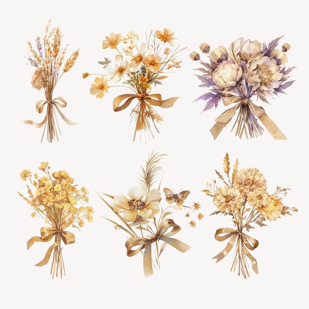 Coquette flower bouquets | Premium Editable Design - rawpixel