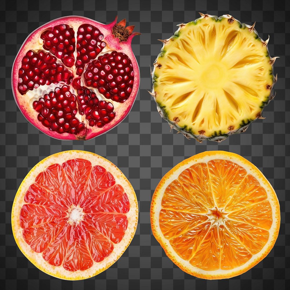 sliced half fruits | Premium Editable Design - rawpixel