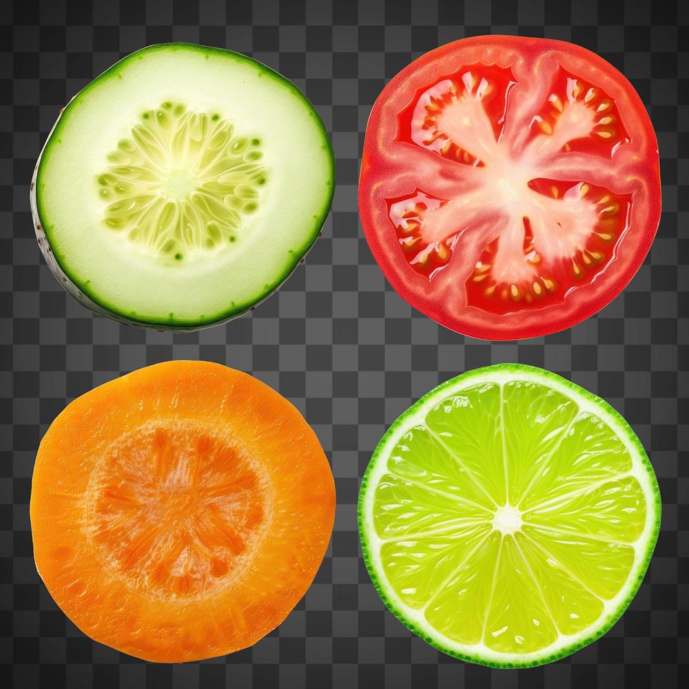 sliced half vegetables | Premium Editable Design - rawpixel