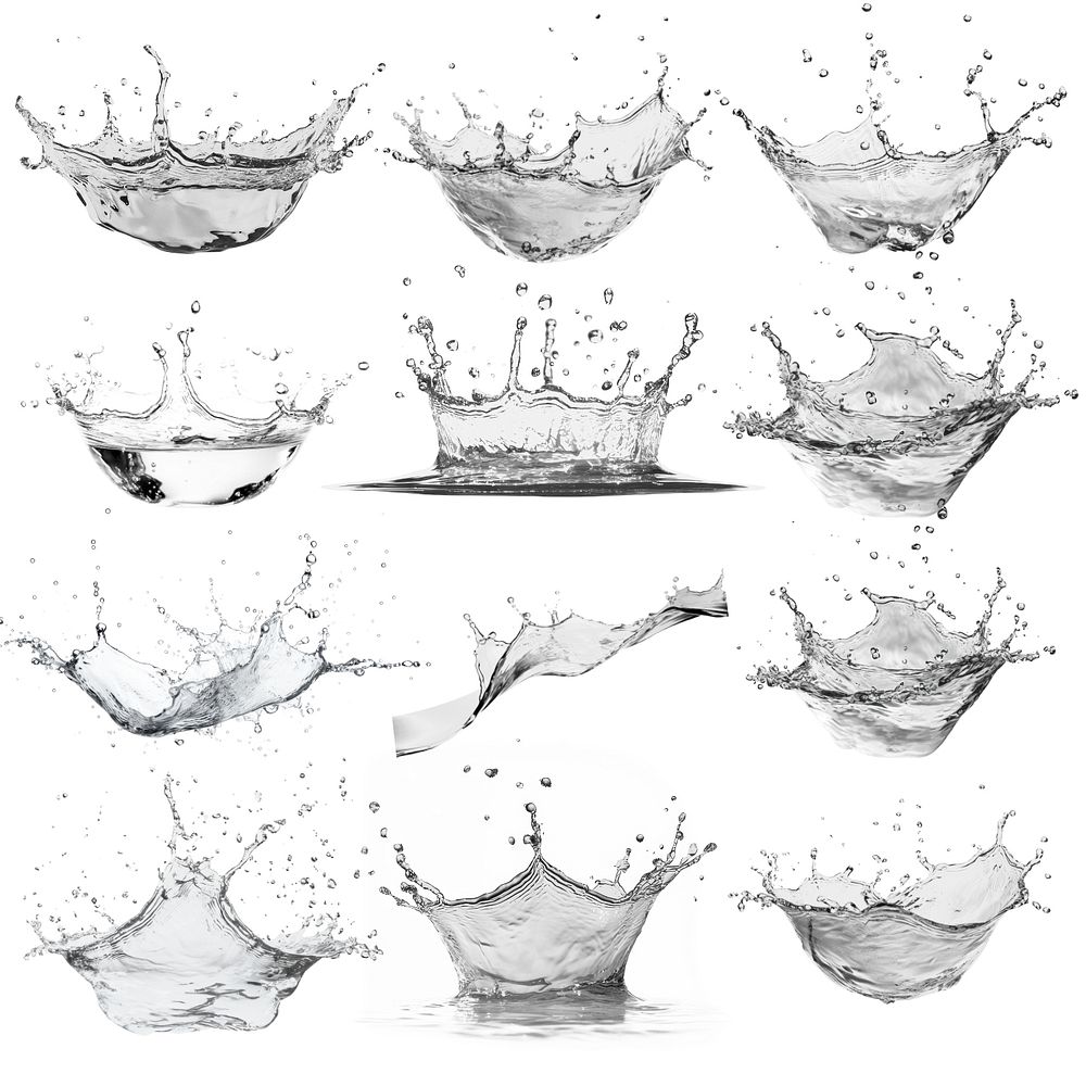 Water splash design element set, | Premium Editable Design - rawpixel