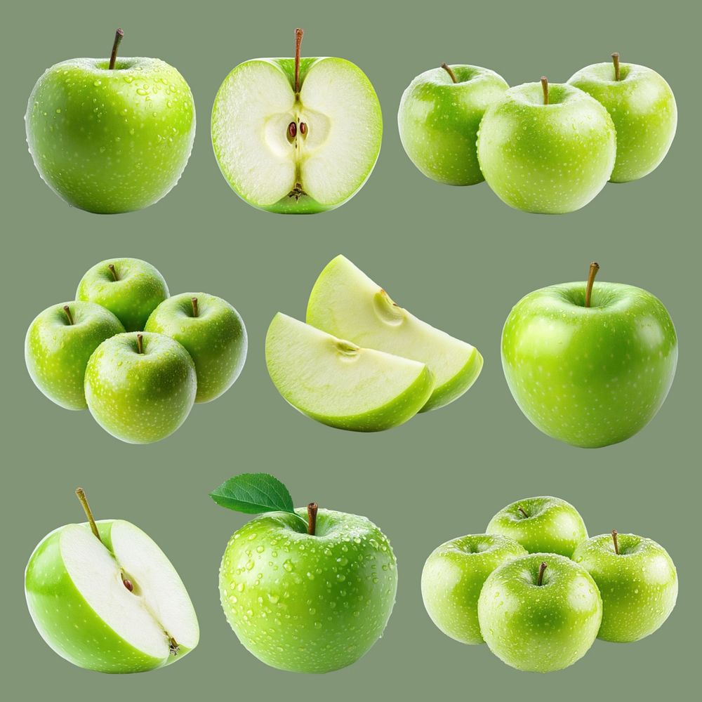 Green apple editable design element | Premium Editable Design - rawpixel