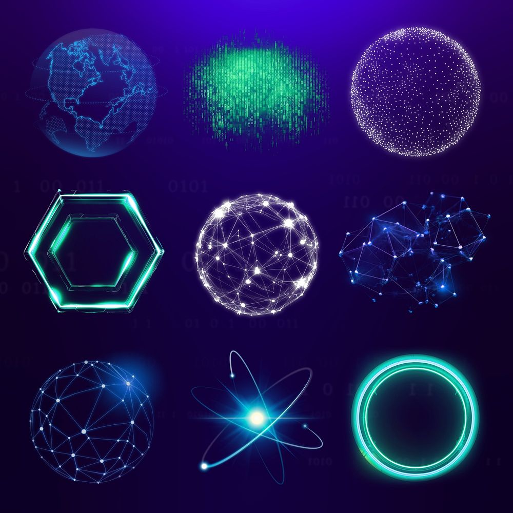 Digital technology light effect editable | Premium Editable Design - rawpixel