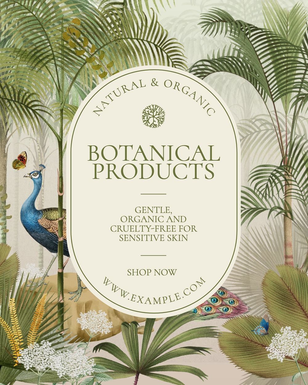 Botanical products Instagram post template | Premium Editable Template ...