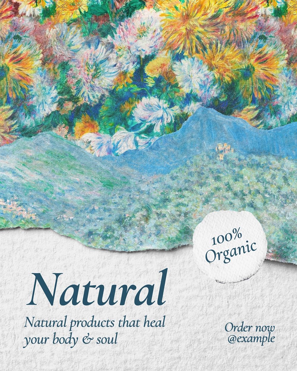 Natural products Instagram post template | Free Editable Template ...