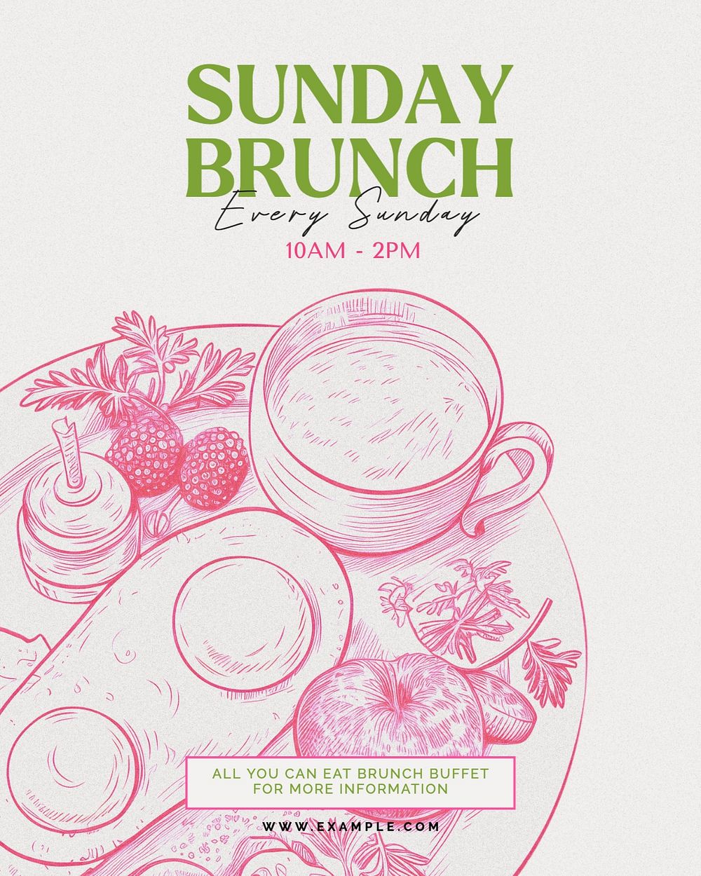 Sunday brunch, Instagram post template | Premium Editable Template - rawpixel
