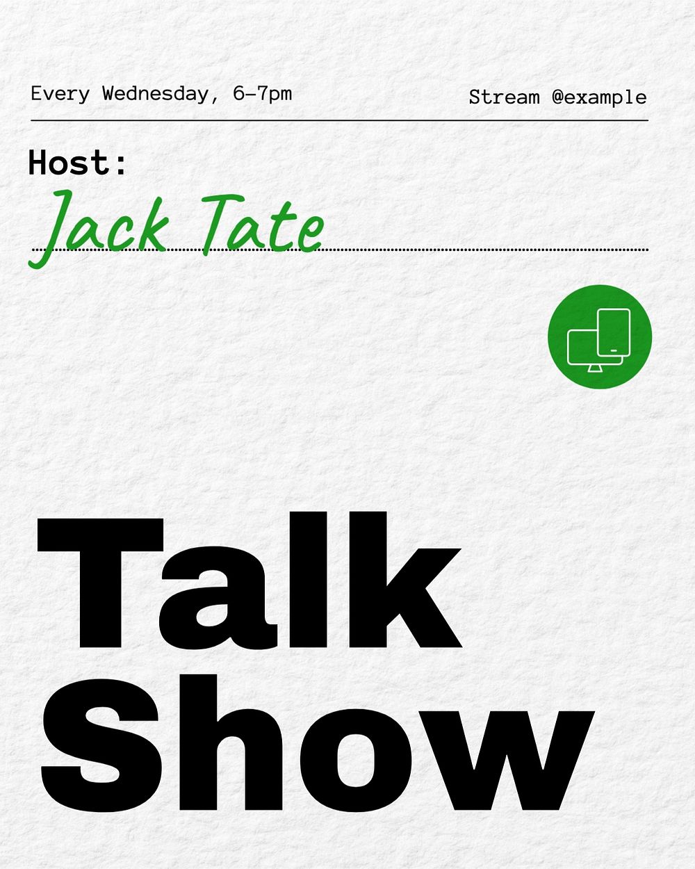 Talk show instagram post template | Premium Editable Template - rawpixel