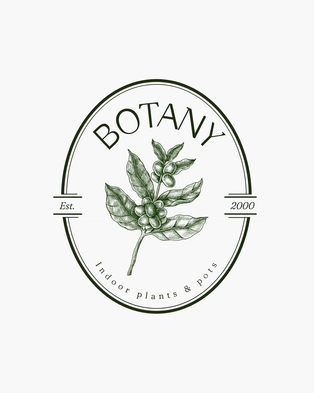 Botany logo, editable vintage business | Free Editable Template - rawpixel